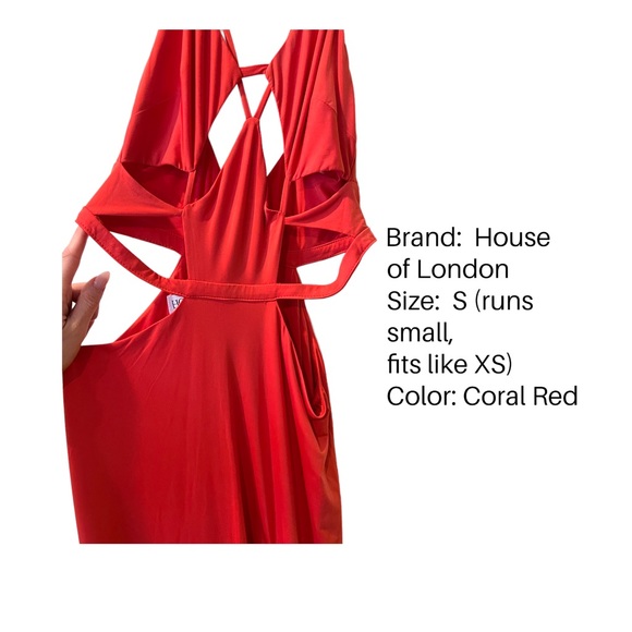 House of CB | Dresses | Stunning Red House Of Cb London Cutout Sideslit ...